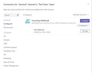 Customize Microsoft Teams with Webhooks and PowerShell