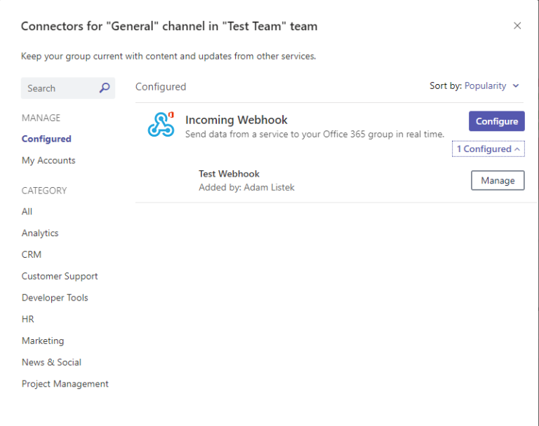 Customize Microsoft Teams with Webhooks and PowerShell