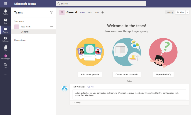 Customize Microsoft Teams with Webhooks and PowerShell