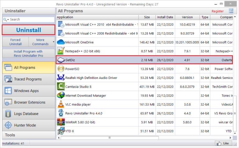 Optimize Windows System Performance Using Revo Uninstaller