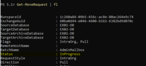 Move Exchange Mailboxes with new-moverequest Command
