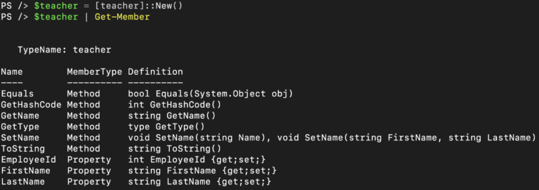 Powershell Classes Getting Started 