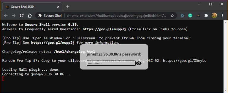 How to Set up the SSH Chrome Extension