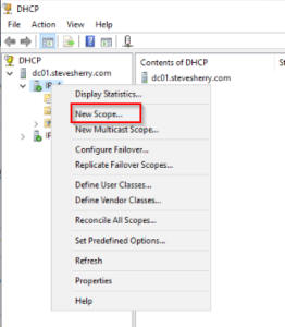 Managing Microsoft DHCP Scope and other Components