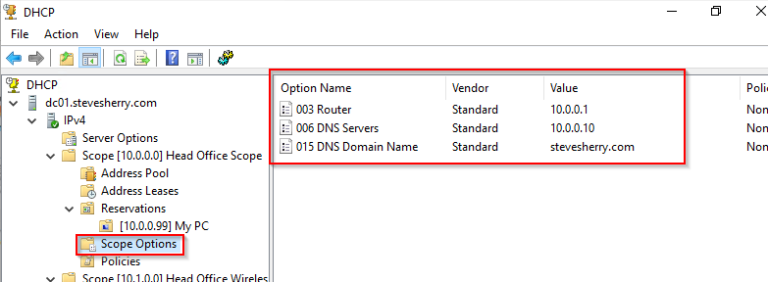 Managing Microsoft Dhcp Scope And Other Components