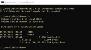 Utilizing PowerShell and Windows Command Prompt to Create File