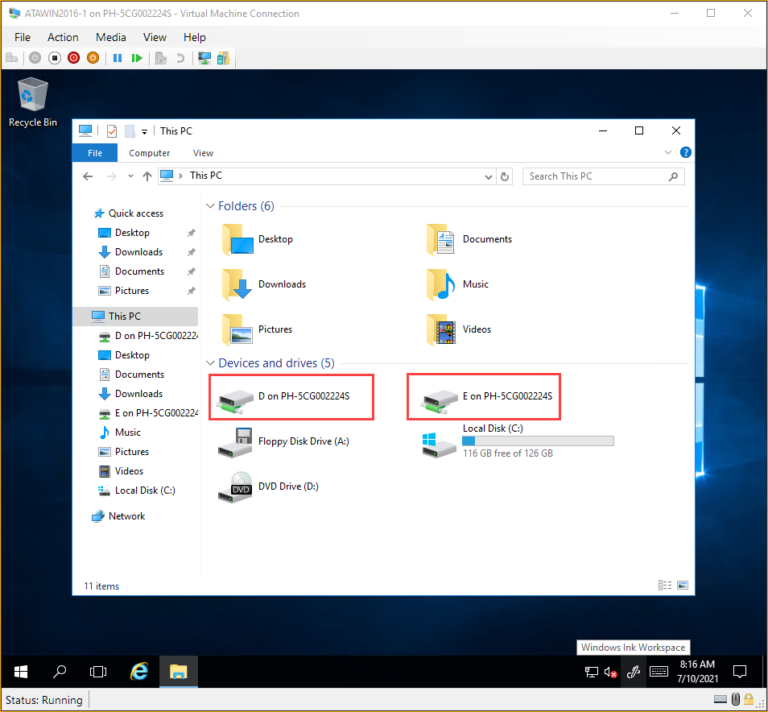 Enabling Hyper-V USB passthrough to Access a USB Storage
