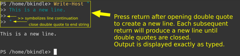 Understanding When & When Not to Create PowerShell New Lines
