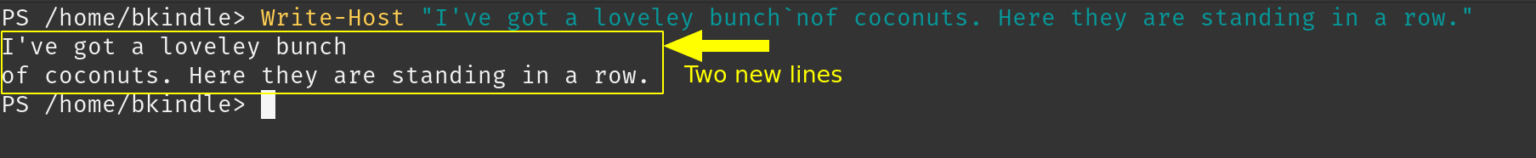 Understanding When And When Not To Create Powershell New Lines