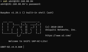 How to SSH into Unifi AP