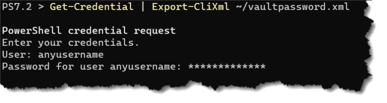 Powershell Encrypt Password Command Via Secret Management Module