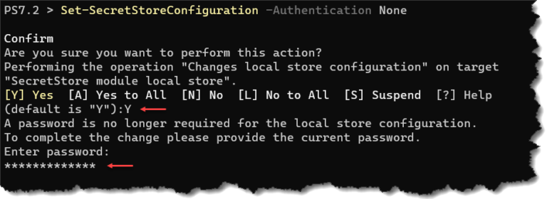Powershell Encrypt Password Command Via Secret Management Module