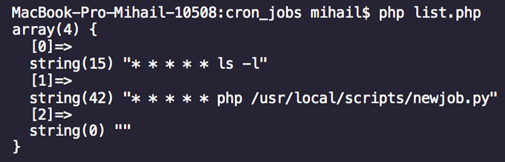 How To Execute and List Cron Jobs for a Linux System via PHP
