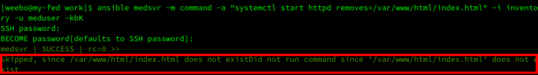 Ansible Command Module Enabling Execution Of Directives