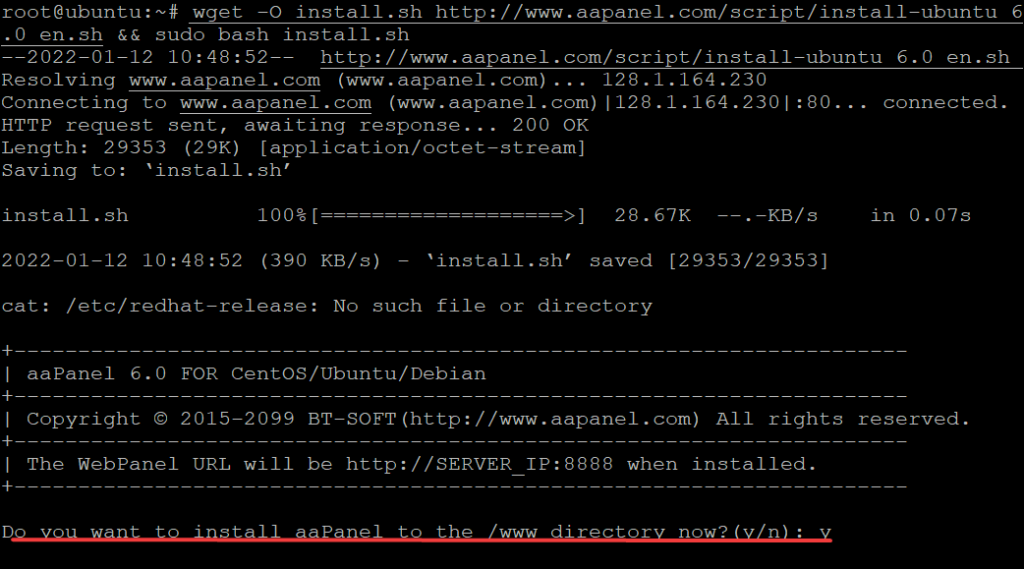How to Provision a Website With aaPanel and LetsEncrypt