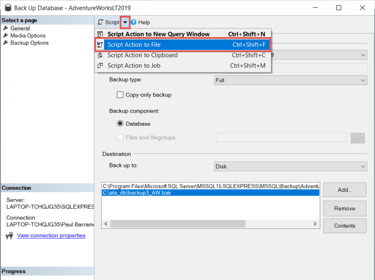 How To Create A Handy Sql Server Backup Database Script