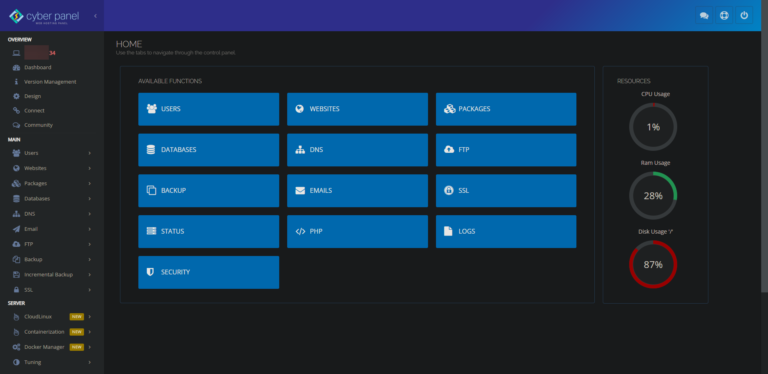 Discover CyberPanel and Install it to Control your Web Host