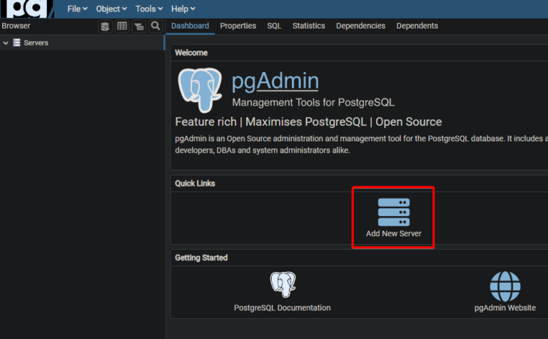 Installing the PGAdmin Ubuntu (PostgreSQL Dashboard)