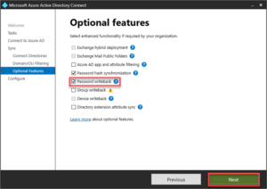 Keep in Sync with Microsoft Azure AD Sync Password Writeback