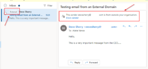 How to Use the Microsoft Office 365 External Email Warning