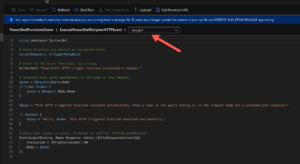How to Execute PowerShell Azure Functions with HTTP Triggers