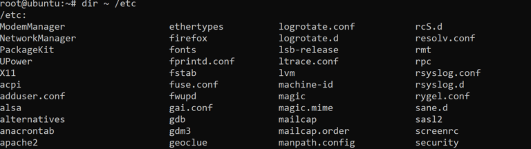 Learning the dir Command in Linux Through Examples