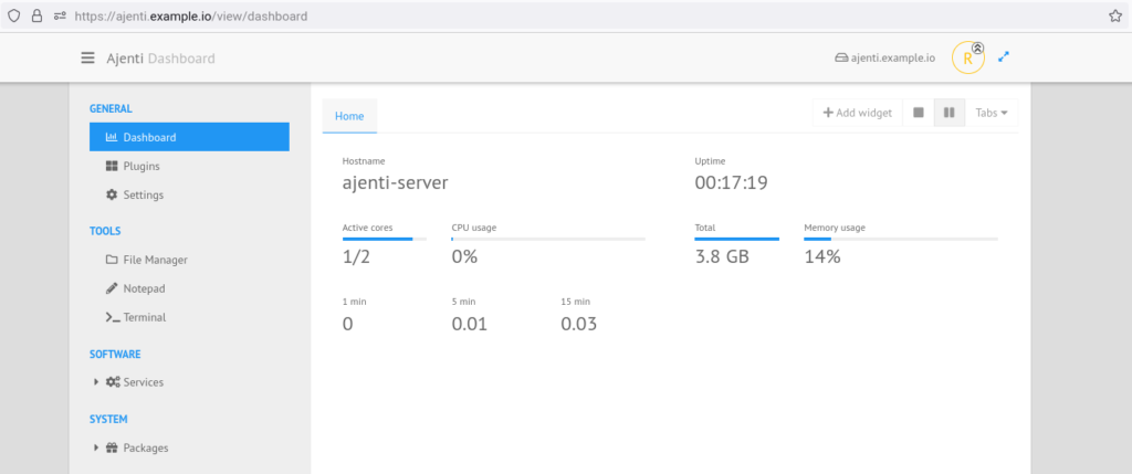 Using Ajenti in Managing Linux Servers