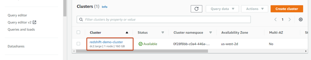Getting Started with AWS Redshift