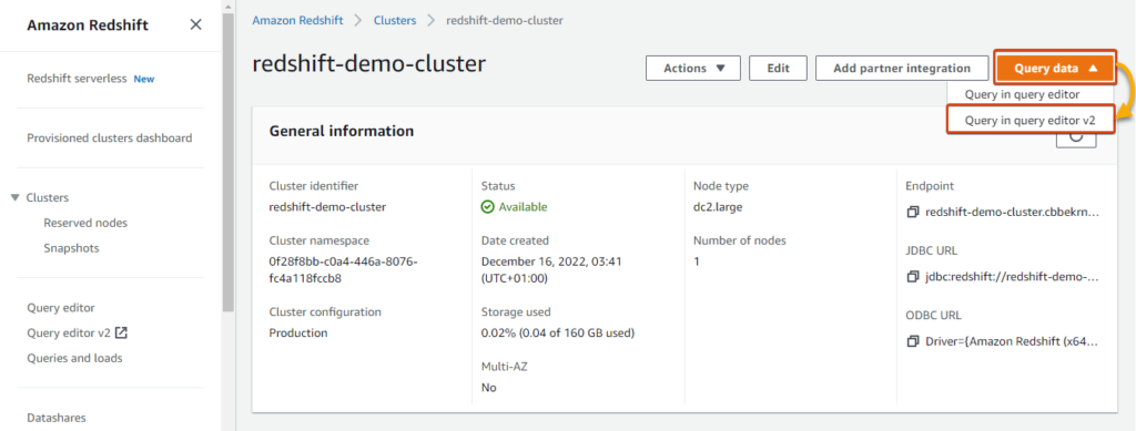 Getting Started with AWS Redshift