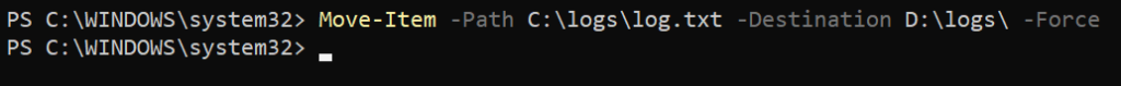 PowerShell Move File in Action with Move-Item