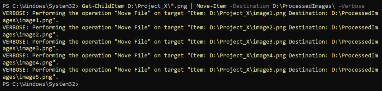 PowerShell Move File in Action with Move-Item