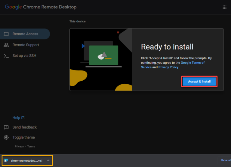 How to Set up the Chrome Remote Desktop Access Extension