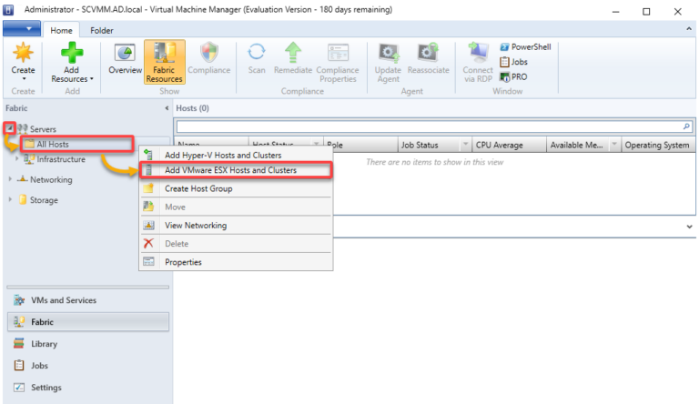 Discovering System Center Virtual Machine Manager (SCVMM)