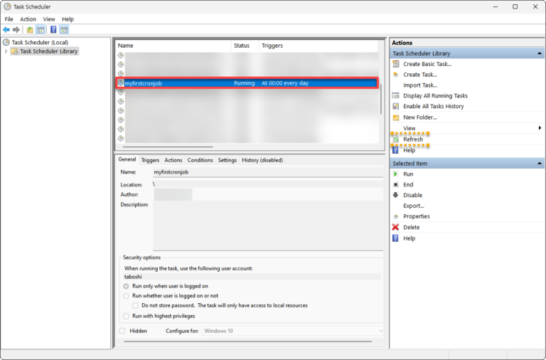 Setting up a Cron for Windows Using the Task Scheduler
