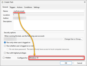 Setting up a Cron for Windows Using the Task Scheduler