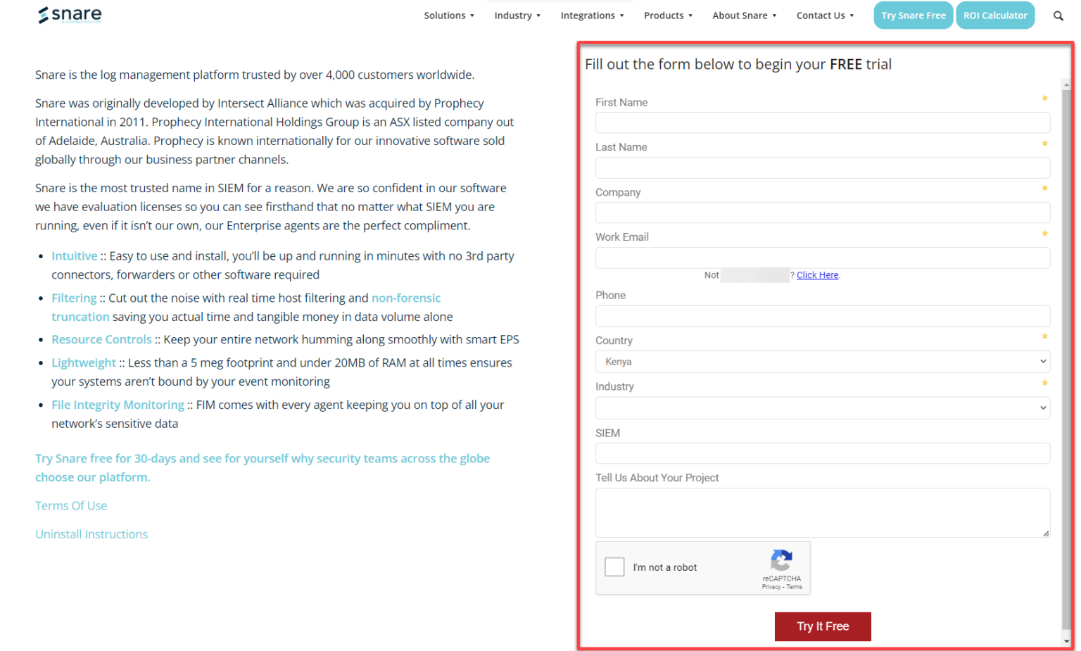 How to Set up the Snare Syslog Agent