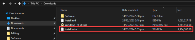 Learn to Convert install.esd to install.wim on Windows