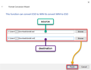 Learn to Convert install.esd to install.wim on Windows
