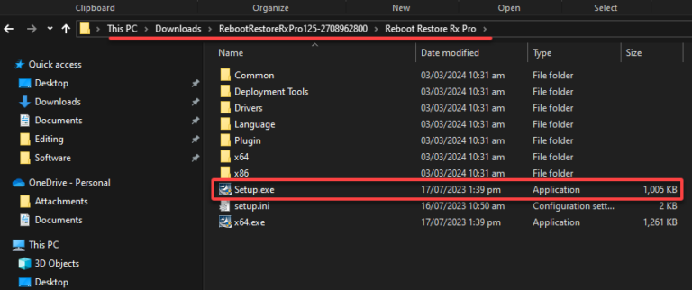 How to Install Reboot Restore Rx on Windows