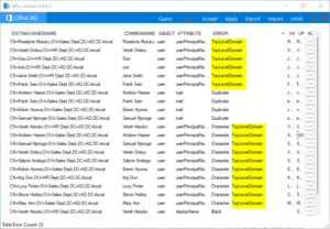 Solve Azure AD Connect Errors via the Microsoft IdFix Tool